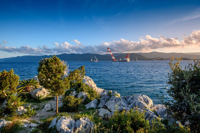 Early Phase of Peljesac Bridge Construction in Croatia Featuring ...