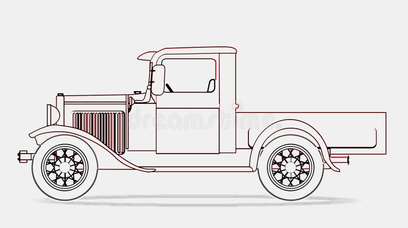 Art Drawing Line Truck Stock Illustrations – 2,918 Art Drawing Line ...