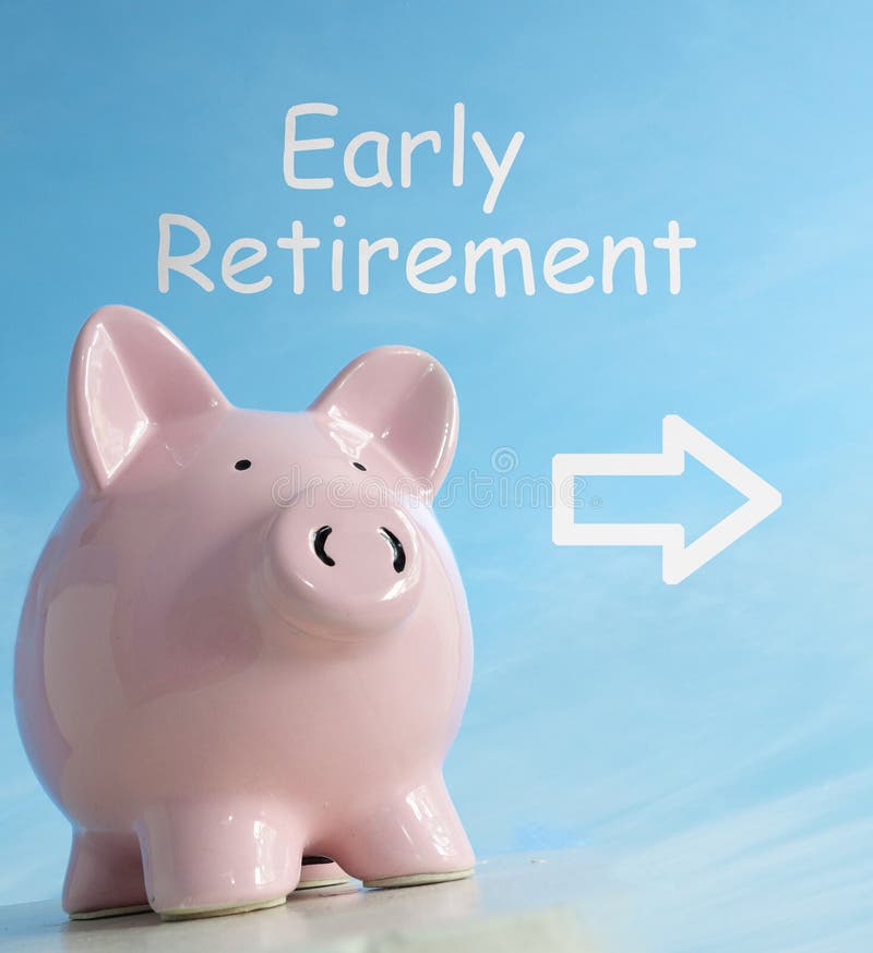 Early Retirement Piggy Bank Stock Image - Image of invest, save: 156868875