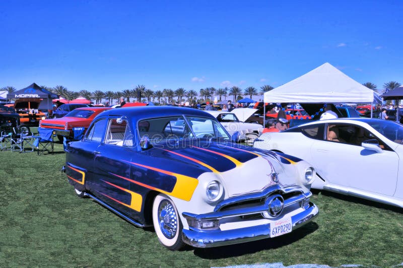 Early 1950`s Ford Sedan with Split Window & Custom Paint Editorial ...