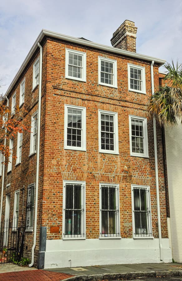 Early 1800 S, Historic, Red Brick Building Stock Photo - Image of ...