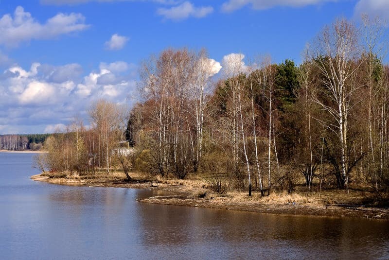 Early Spring, Coast of Lake Stock Photo - Image of coast, dark: 2863870