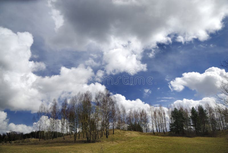 Early Spring Countryside Landscape Stock Image - Image of horizontal ...