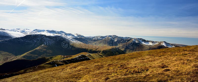 The Ridges and Valleys of the Cumbrian Mountains Stock Photo - Image of ...