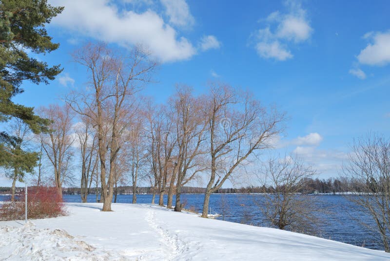 Early Spring in Imatra, Finland Stock Photo - Image of early, lakeside ...