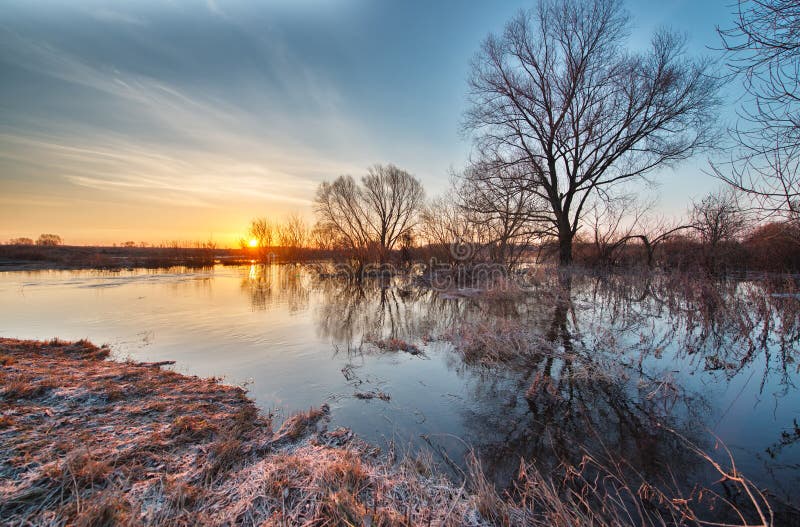 Early spring landscape stock photo. Image of field, light - 36201282