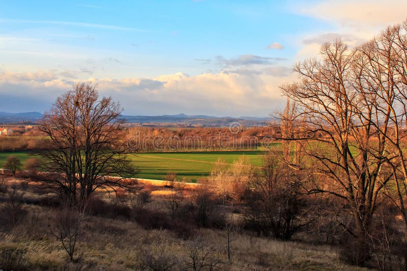 Early spring landscape stock photo. Image of forest, hills - 33563264