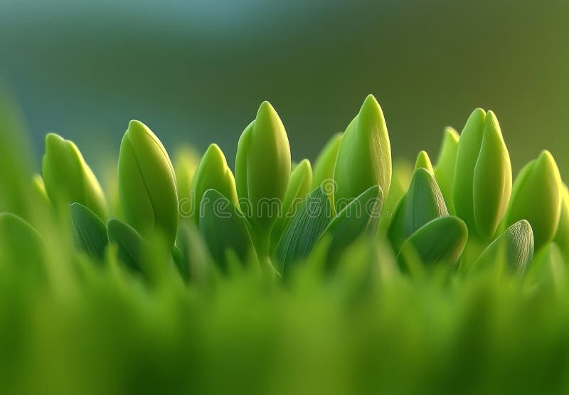 Early Spring Marks the Appearance of Newly Formed Daffodil Buds Stock ...