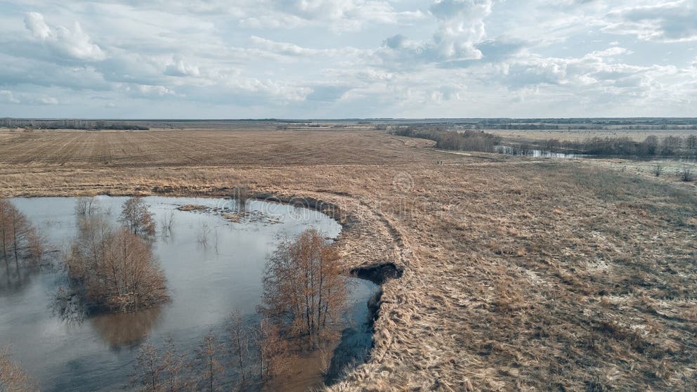 Early Spring on the River in High Water Stock Photo - Image of outdoor ...