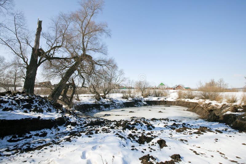 Early spring stock photo. Image of frost, horizon, light - 69203590