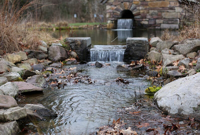 Early Spring Small Waterfall Stock Image - Image of lake, early: 76325829