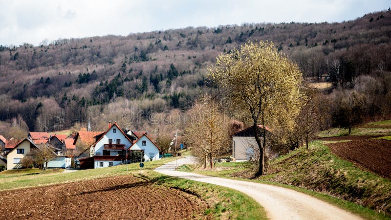 Early Spring Village stock photo. Image of spring, europe - 53439026