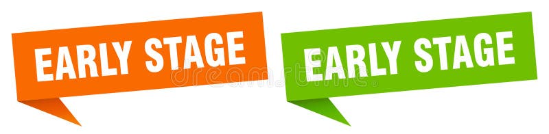 Early Stage Banner. Early Stage Speech Bubble Label Set Stock Vector ...