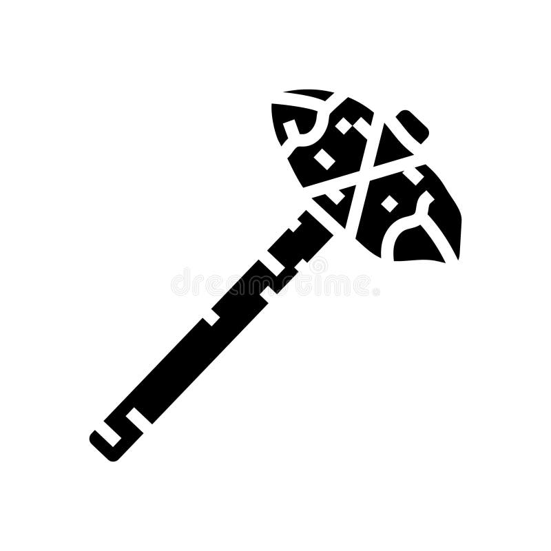 Early Stone Tools Human Evolution Glyph Icon Illustration Stock ...