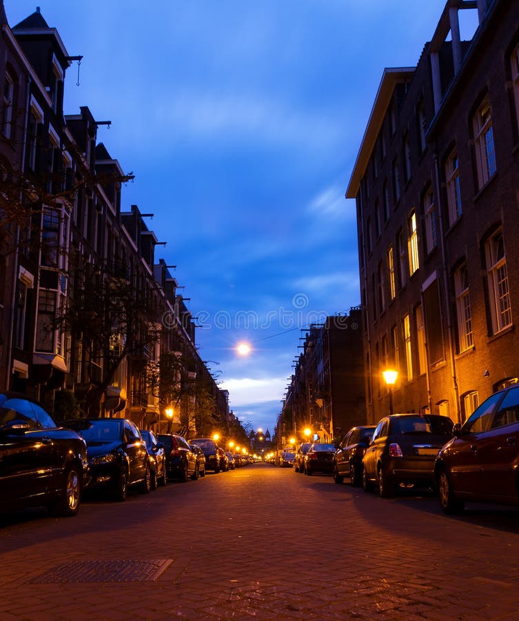 Early street stock image. Image of europe, street, lights - 28078777
