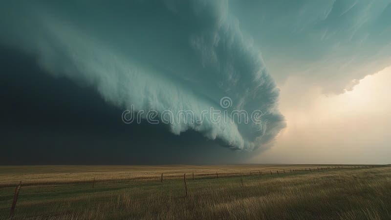 Early Summer Storm Rolling Over Open Field. Stock Photo - Image of ...