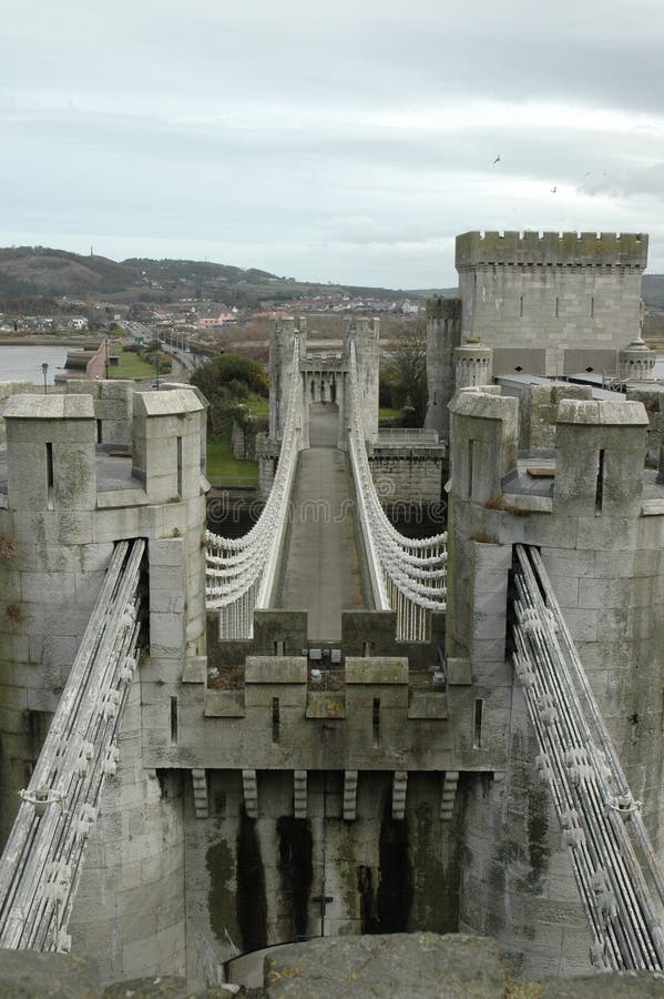 Early suspension bridge stock photo. Image of downward - 619766
