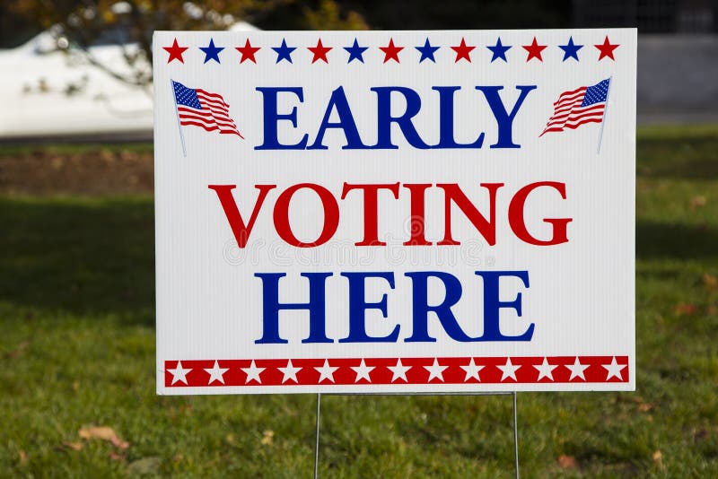 Early Voting Sign stock photo. Image of democrat, presidential - 79402798
