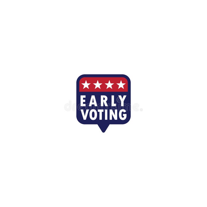 Early Voting Icon Isolated on White Background Stock Vector ...