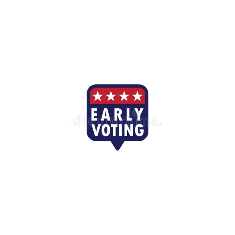Early Voting Icon Isolated on White Background Stock Vector ...