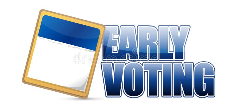 Early Voting Sign and Calendar Illustration Design Stock Illustration ...