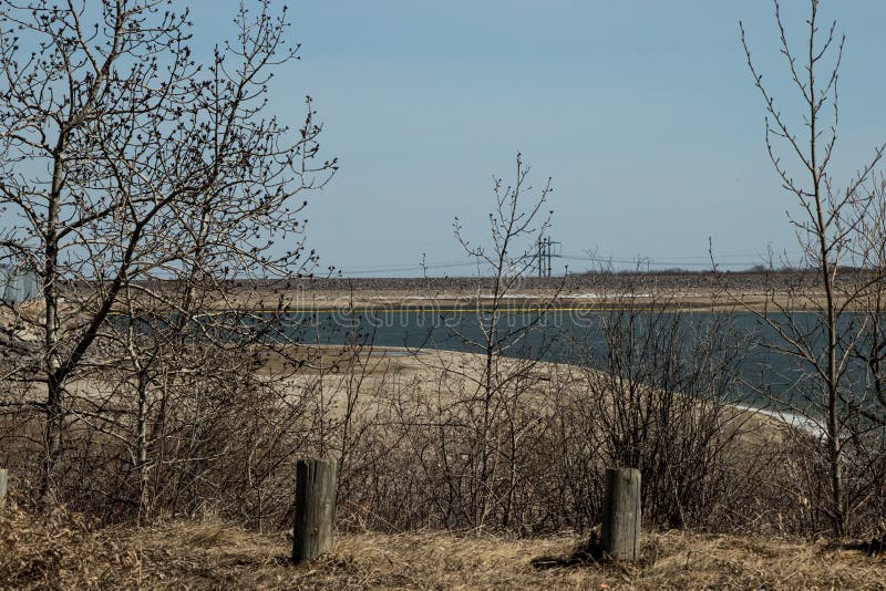 An Early Warm Spring Day. Dickson Dam, Red Deer County, Alberta, Canada ...