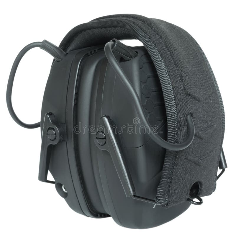 Earmuffs for Hearing Protection Compacted for Storage Stock Image ...