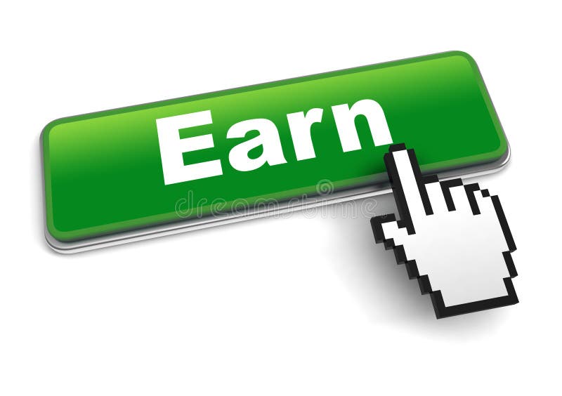 Earn Concept 3d Illustration Isolated Stock Illustration - Illustration ...