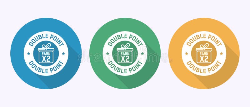 Earn X2 Double Point Icon Design Illustration. Earn X2 Label Badge Sign ...