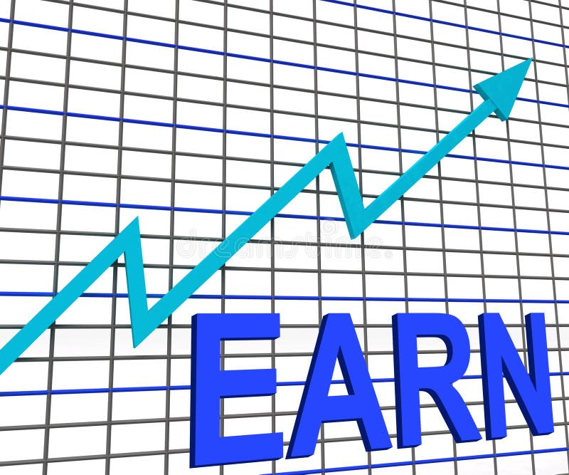 Earn Graph Chart Shows Increase Earnings Growing Stock Illustration ... Earn Graph Chart Shows Increase Earnings Growing Stock Illustration ...