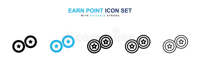 Earn point icon vector stock vector. Illustration of incentive - 348441261