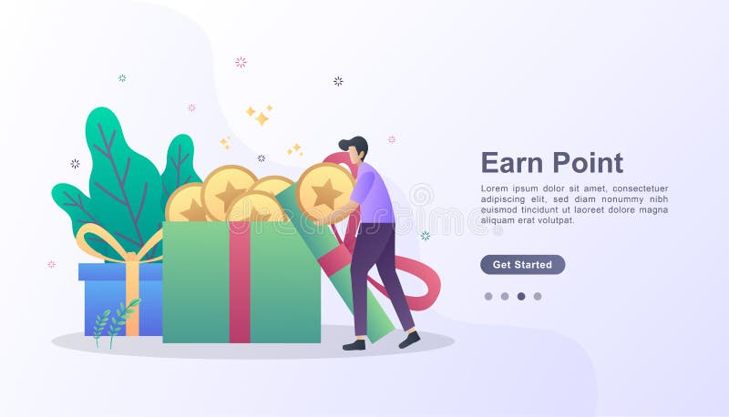 Earn Point Concept, Loyalty Program and Get Rewards, People Receive a ...