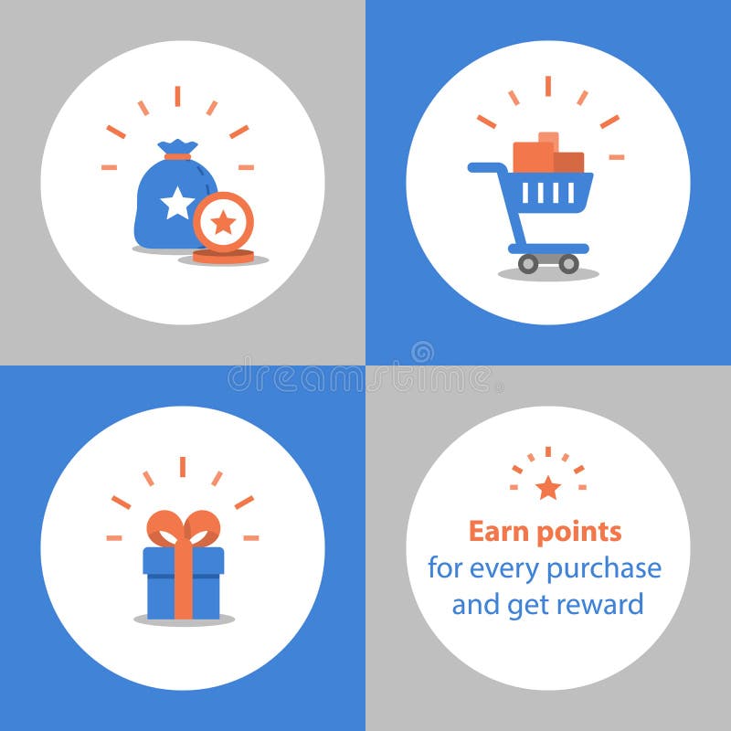 Earn Points for Purchase, Loyalty Program, Reward Concept, Full ...