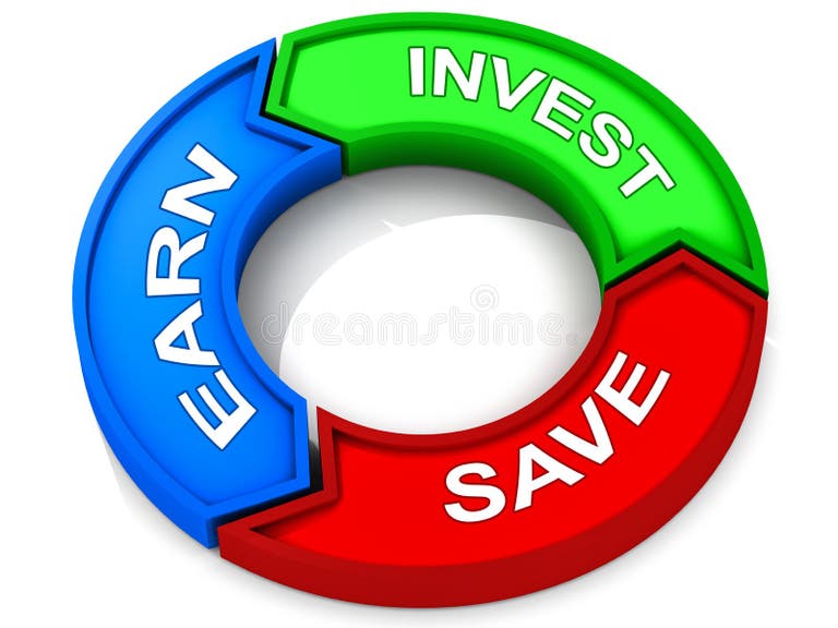 Earn save invest stock illustration. Illustration of diagram - 27287157