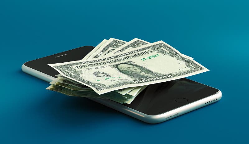 Earn or Save Money Online, 3d Rendering Stock Illustration ...