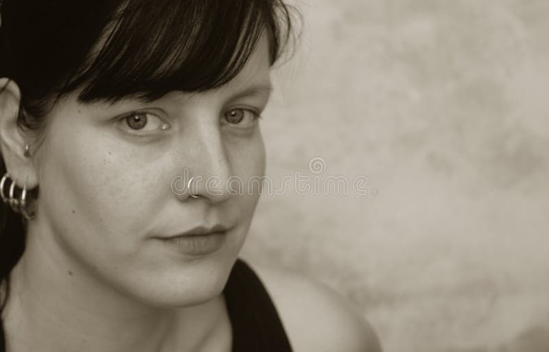 Earnest woman stock image. Image of looking, female, grin - 266405