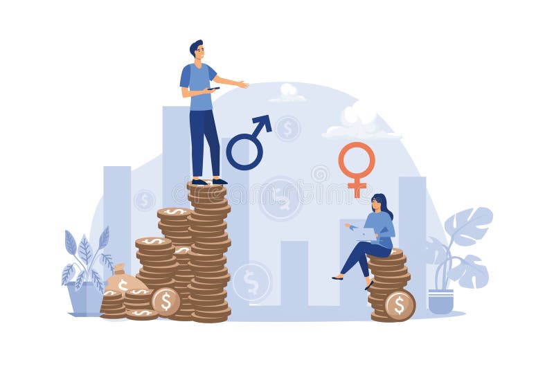 Earnings Gender Discrimination Man And Woman Getting Different Salary