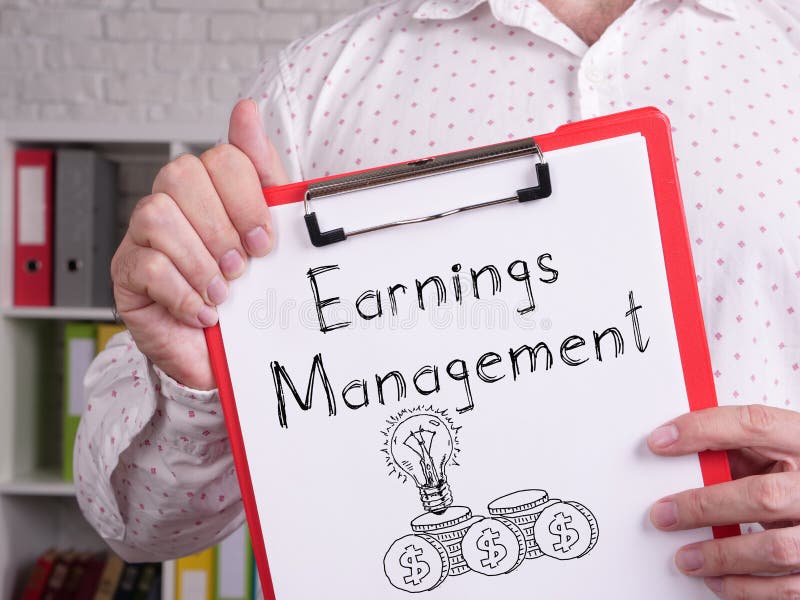 Earnings Management is Shown on the Photo Using the Text Stock Photo ...