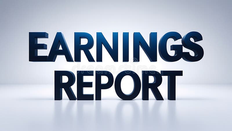 Earnings Report Statement with Bold Typography on Solid Background ...