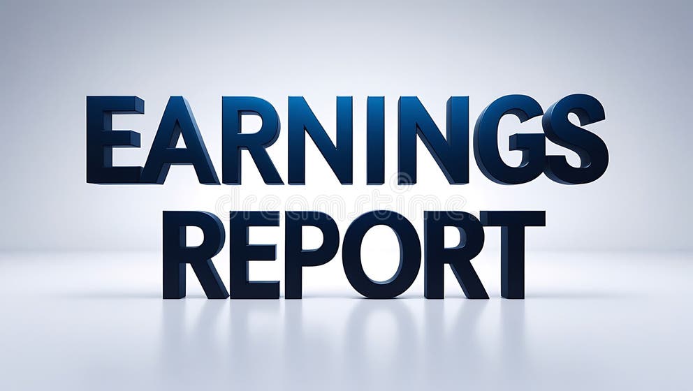 Earnings Report Statement with Bold Typography on Solid Background ...