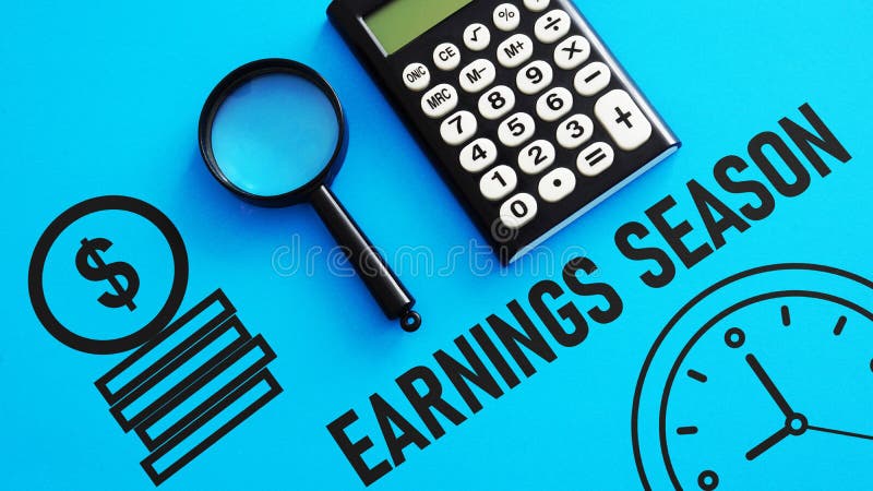 Earnings Season is Shown Using the Text Stock Image - Image of reports ...