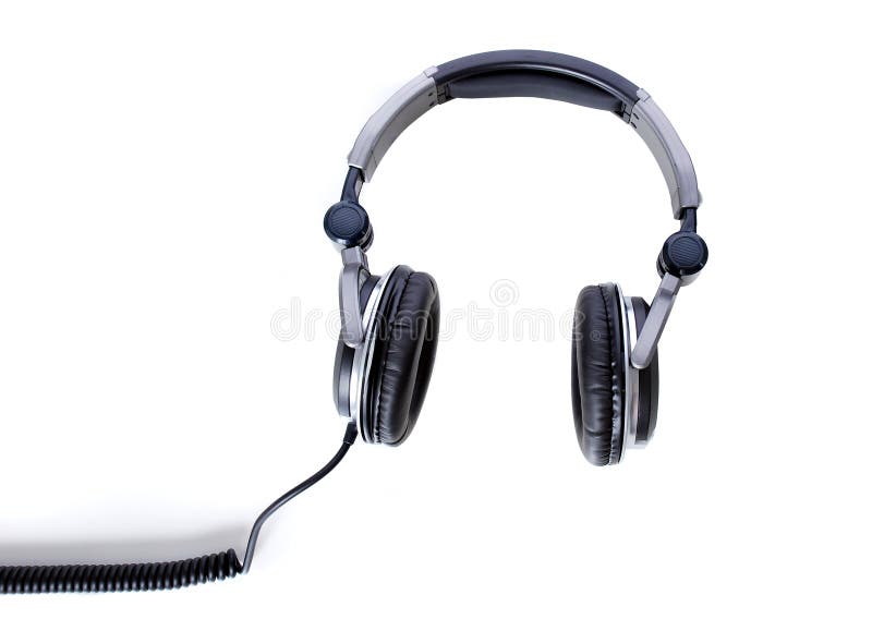Earphone stock image. Image of modern, closeup, music, chrome - 154485