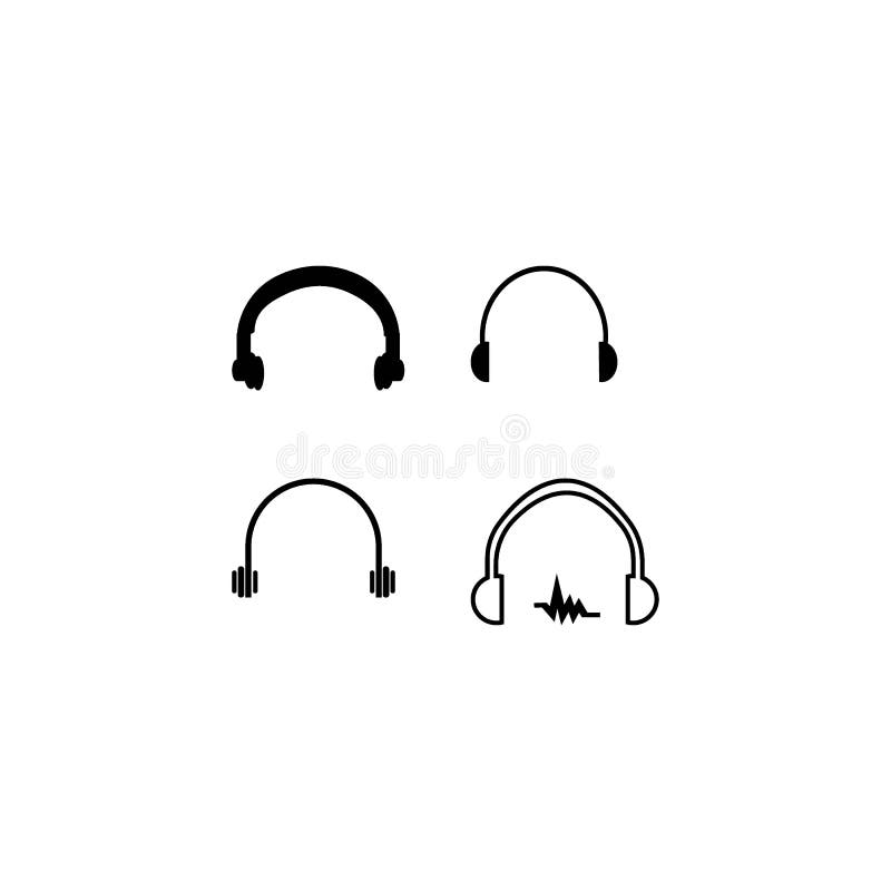 Earphone Icon Logo, Vector Design Stock Vector - Illustration of phone ...