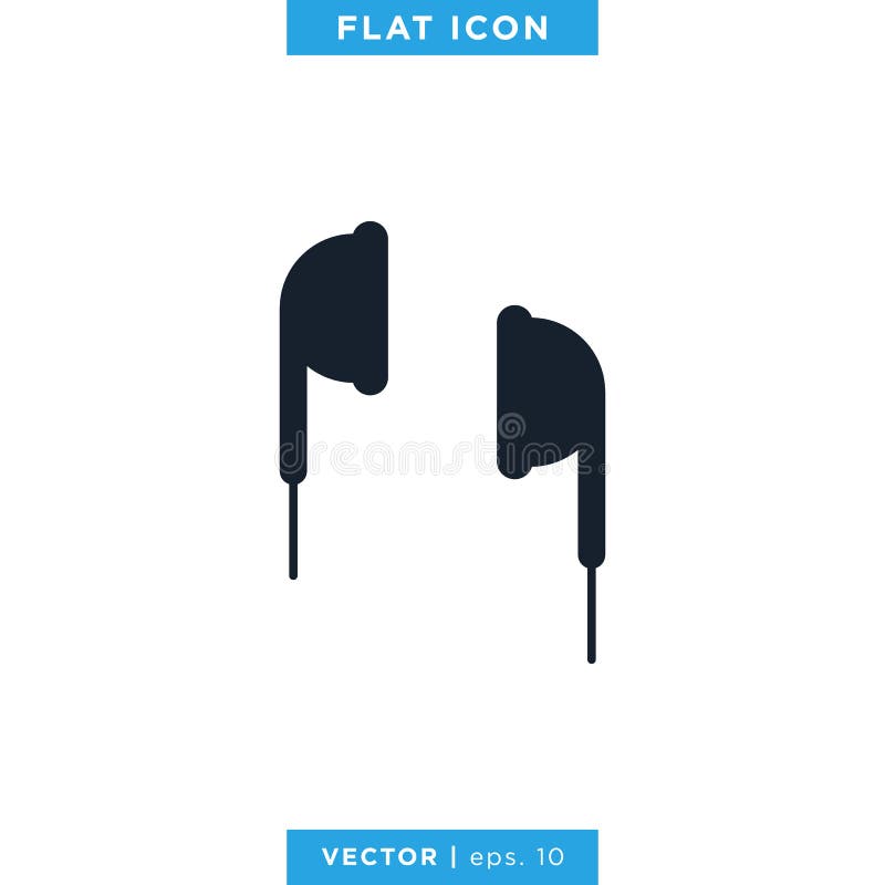 Earphone Icon Vector Design Template. Stock Vector - Illustration of ...
