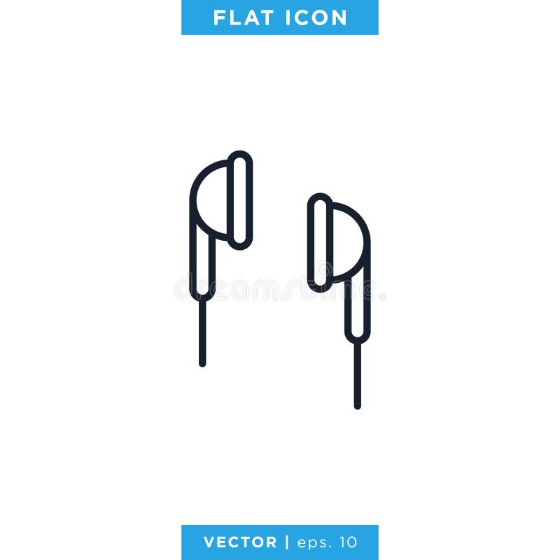 Earphone Icon Vector Design Template. Stock Vector - Illustration of ...
