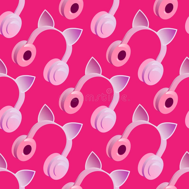 Earphone vector pattern stock vector. Illustration of phones - 143234242