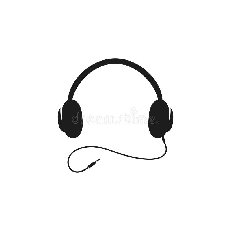 Headphone Headset Icon Flat Cartoon Vector Illustration Isolated on ...