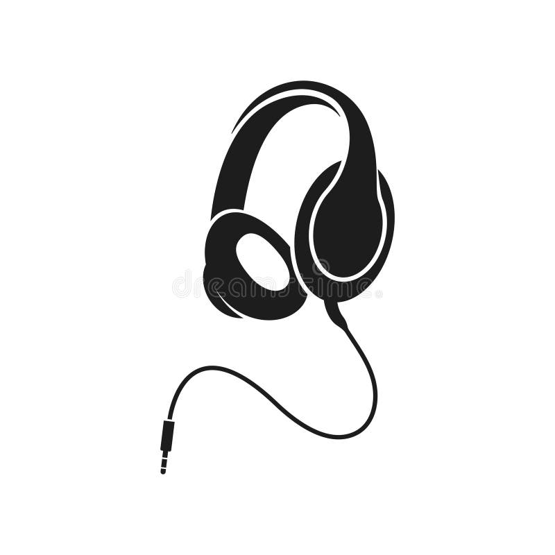 Headphone Headset Icon Flat Cartoon Vector Illustration Isolated on ...
