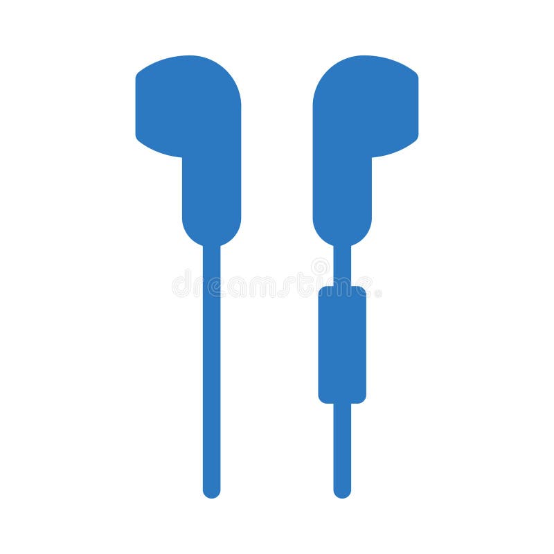 Earphone Vector Glyph Color Icon Stock Vector - Illustration of modern ...