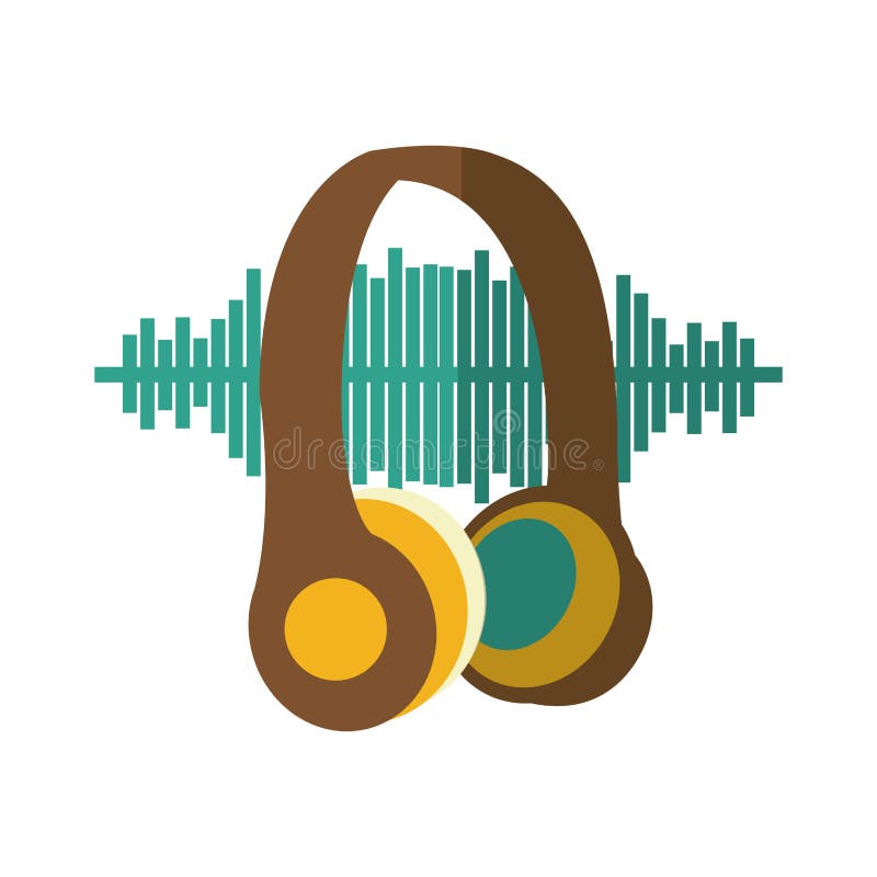 Earphones Audio Device Icon Stock Vector - Illustration of gadget ...